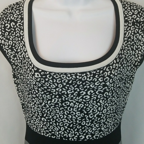 XOXO | Dresses | Xoxo Cheetah White And Black Print Dress | Poshmark